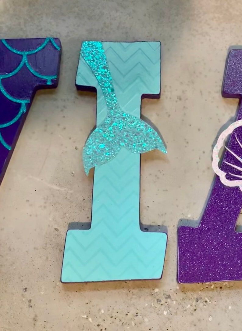 Mermaid Lettering pricing per Letter - Etsy