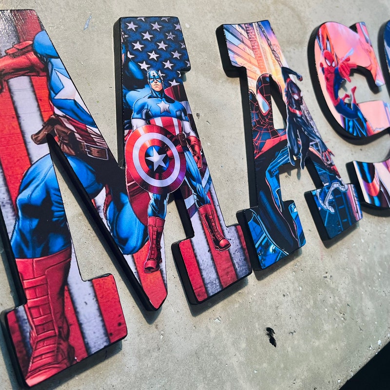 Superhero Letters - Etsy