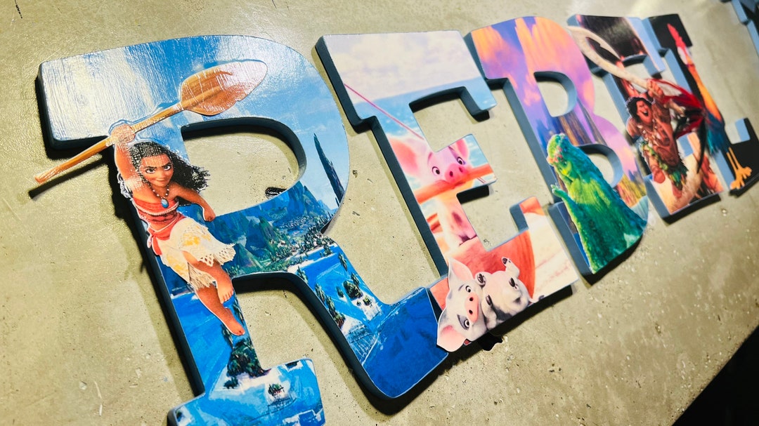 Moana Lettering (pricing per Letter) - Etsy