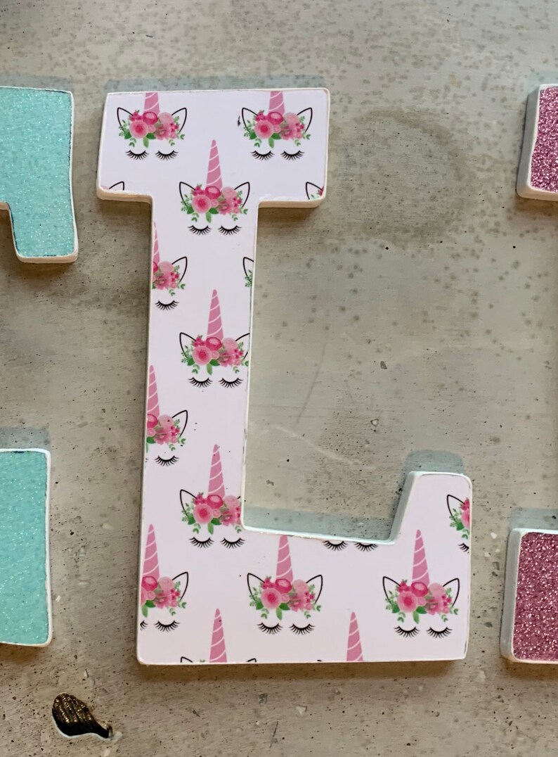 Unicorn Themed Nursery Letters - Etsy