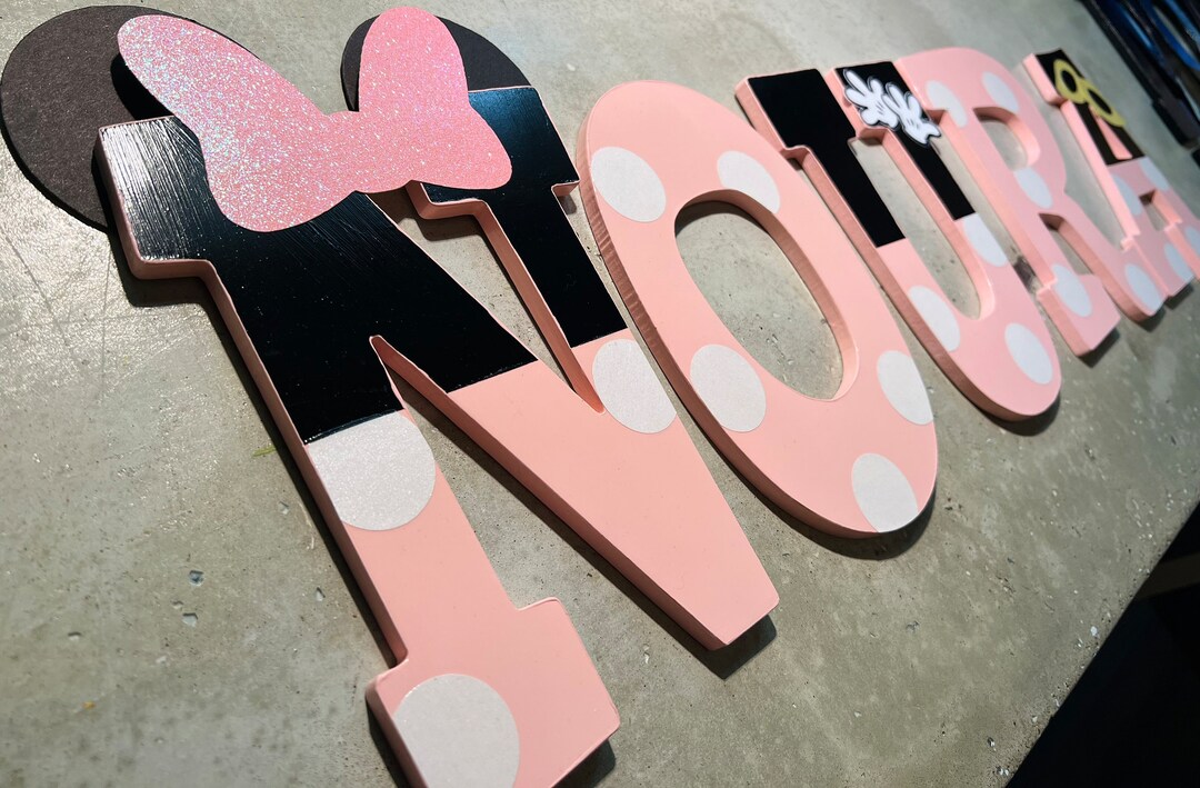 Minnie Mouse Lettering (pricing per Letter) - Etsy