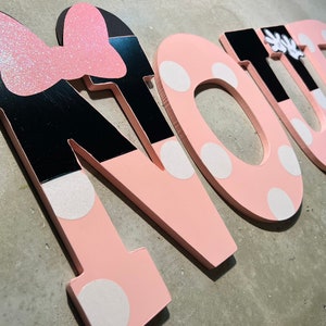 Minnie Mouse Lettering (pricing per Letter) - Etsy