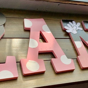 Minnie Mouse Lettering pricing per Letter - Etsy