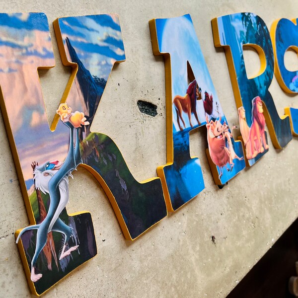Lion king custom wood letters - Etsy.de