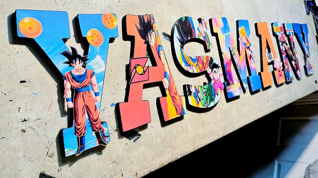 Dragon Ball Z Lettering pricing per Letter - Etsy