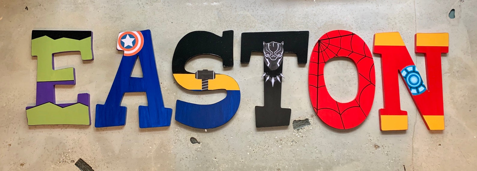 Superhero Lettering pricing per Letter - Etsy