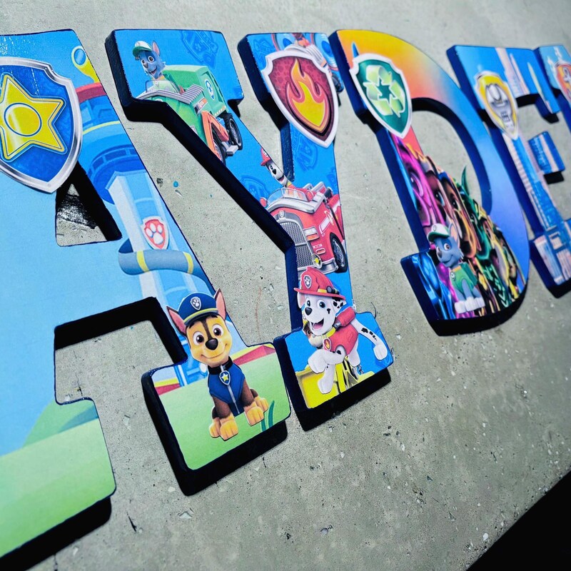 Paw Patrol Letters - Etsy