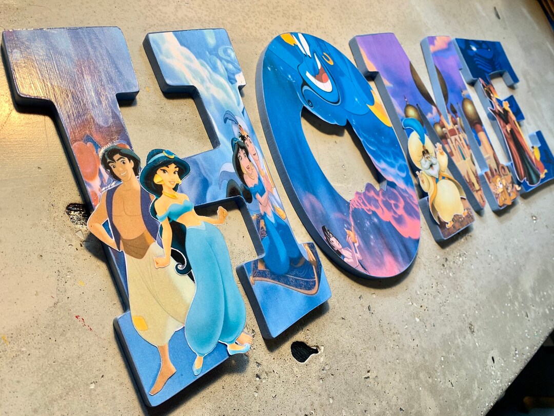 Disney's Aladdin Lettering pricing per Letter - Etsy