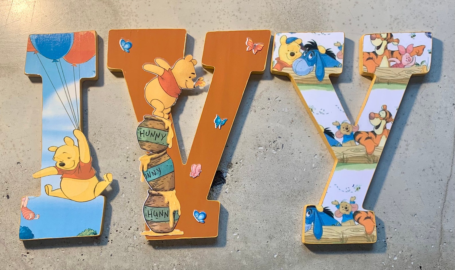 Original Pooh Lettering pricing per Letter - Etsy