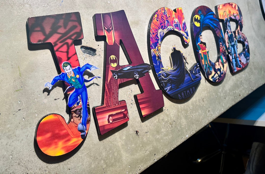 Batman Lettering (pricing per Letter) - Etsy