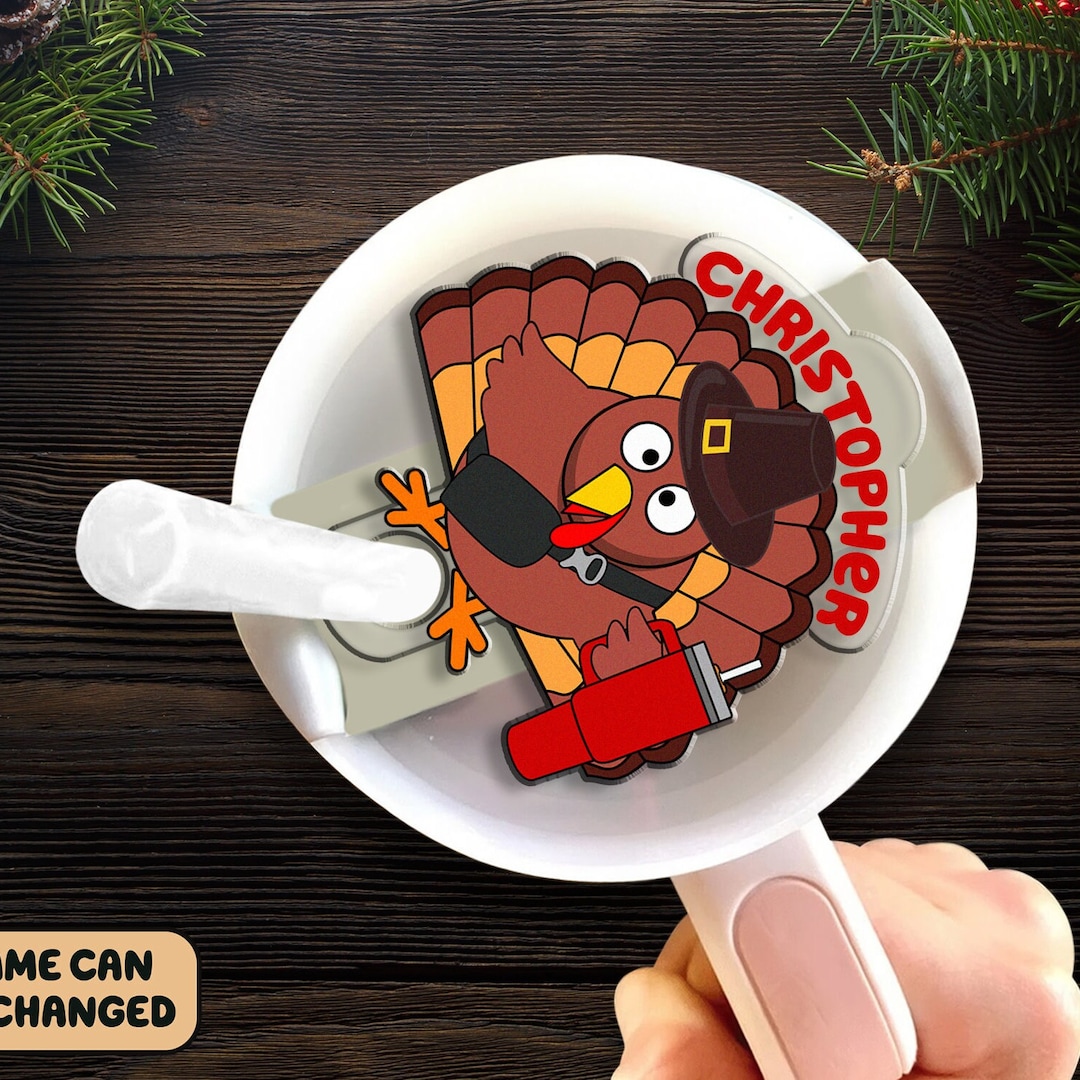 Personalized Boujee Turkey Chicken Stanley Cup Name Plate - Etsy