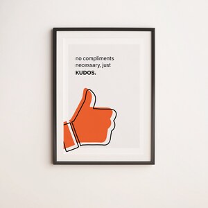 Only Kudos Poster - Etsy