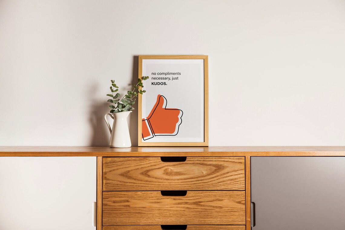 Only Kudos Poster - Etsy