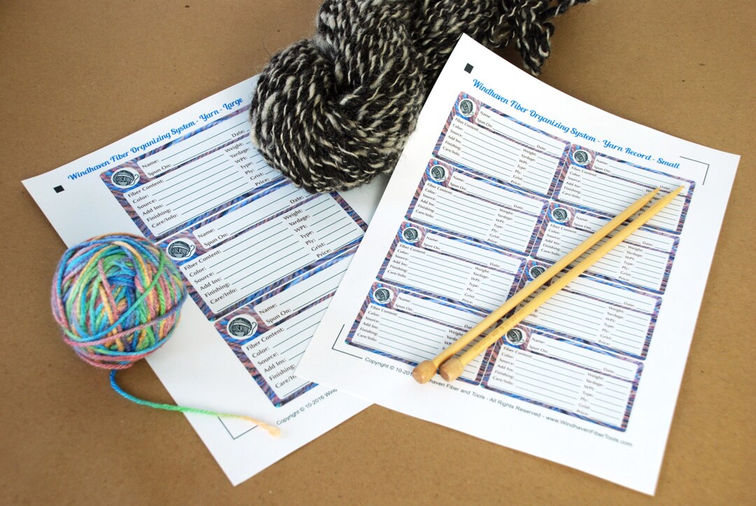 Kit-individual Sheets of Fiber Art Organization Sticker Tags 2 Sizes-12 ...