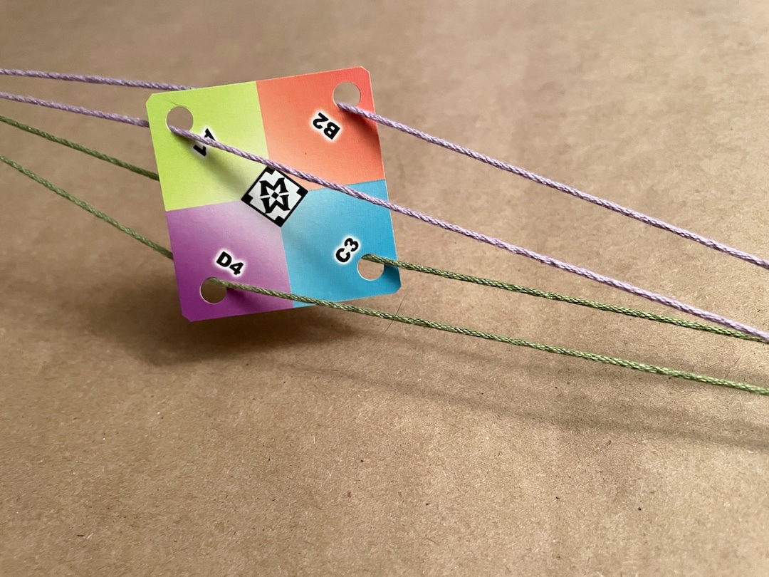 Cards-mini Neon Simple Tones-set of 24 Tiny Weaving Cards-original ...