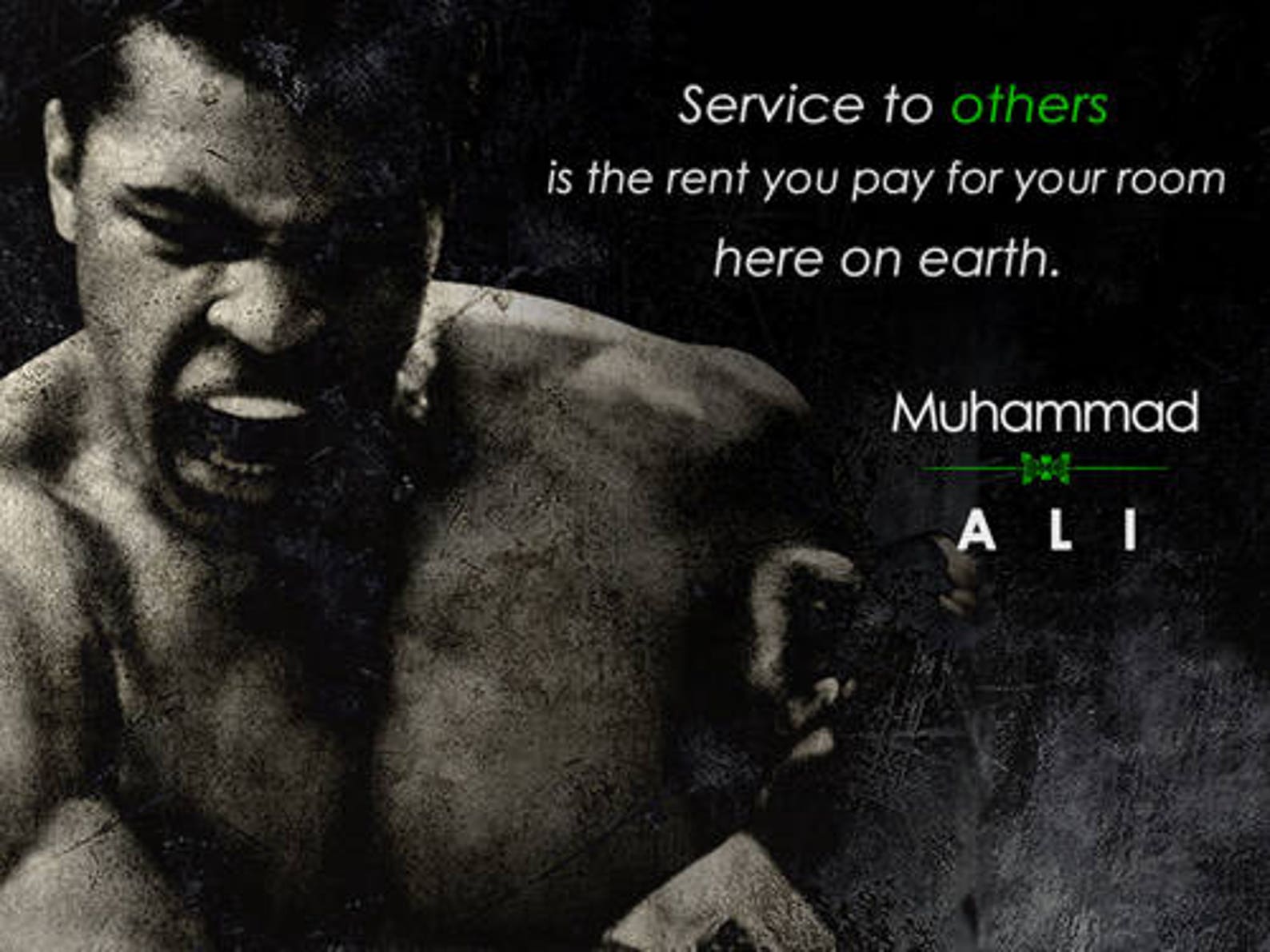 Muhammad Ali Poster Service to Others Quote Art Print (18x24) - Etsy