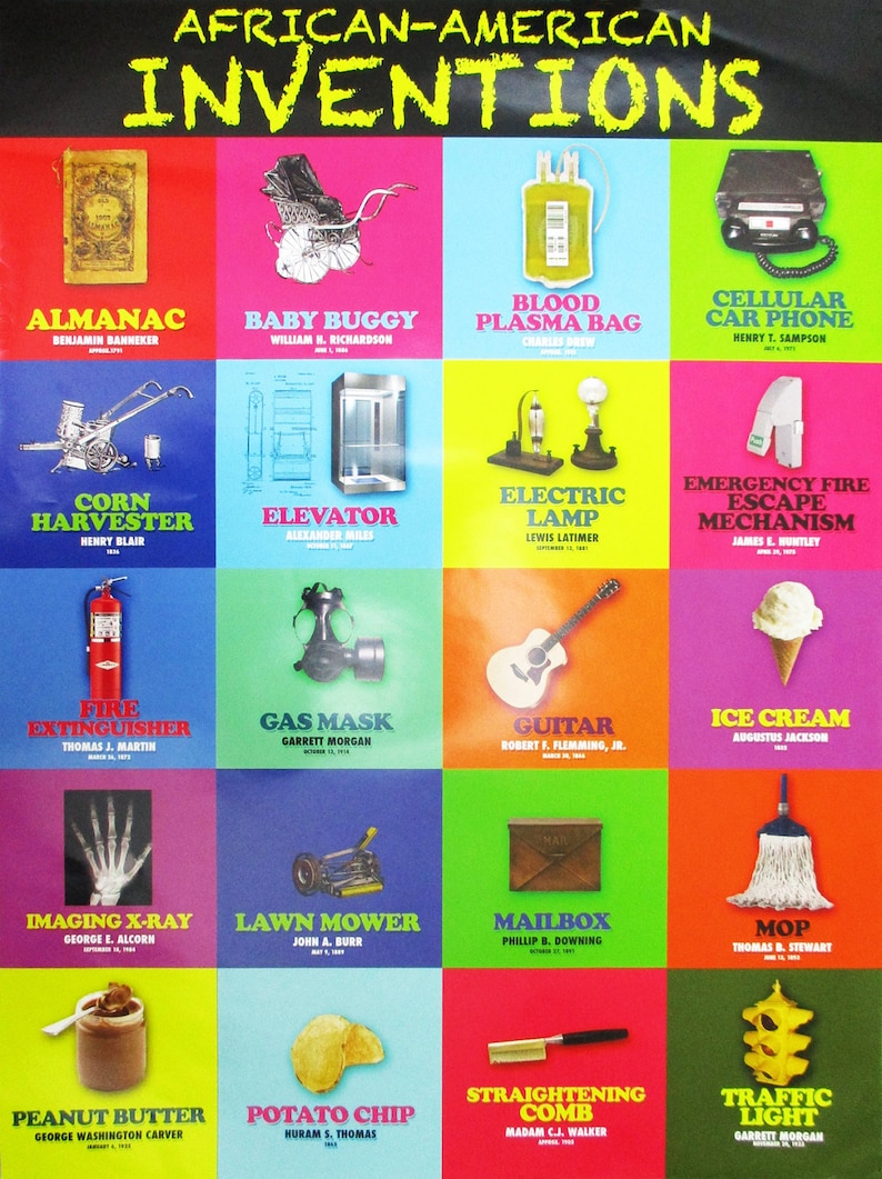 African American Inventors Poster Color Print African American Black ...