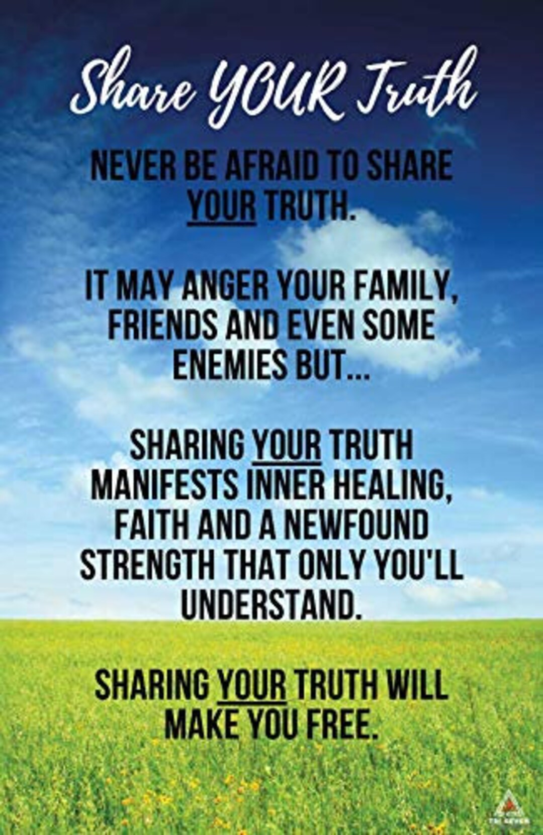 Share Your Truth Poster Truth Will Set You Free Inspirational Wall Art ...