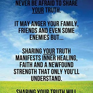 Share Your Truth Poster Truth Will Set You Free Inspirational Wall Art ...