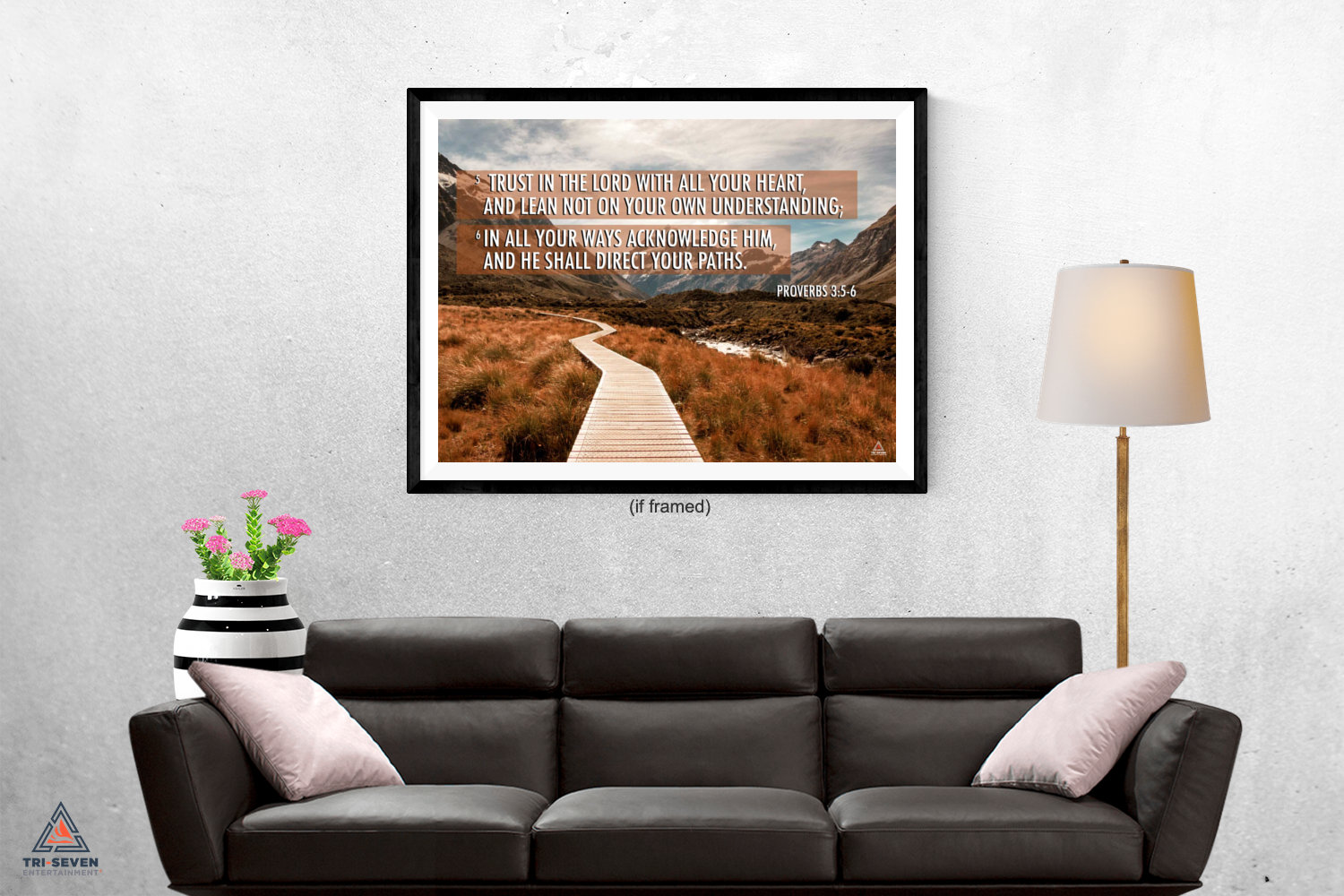 Proverbs 3:5-6 Poster Trust in the Lord Bible Verse Quote Wall Art ...