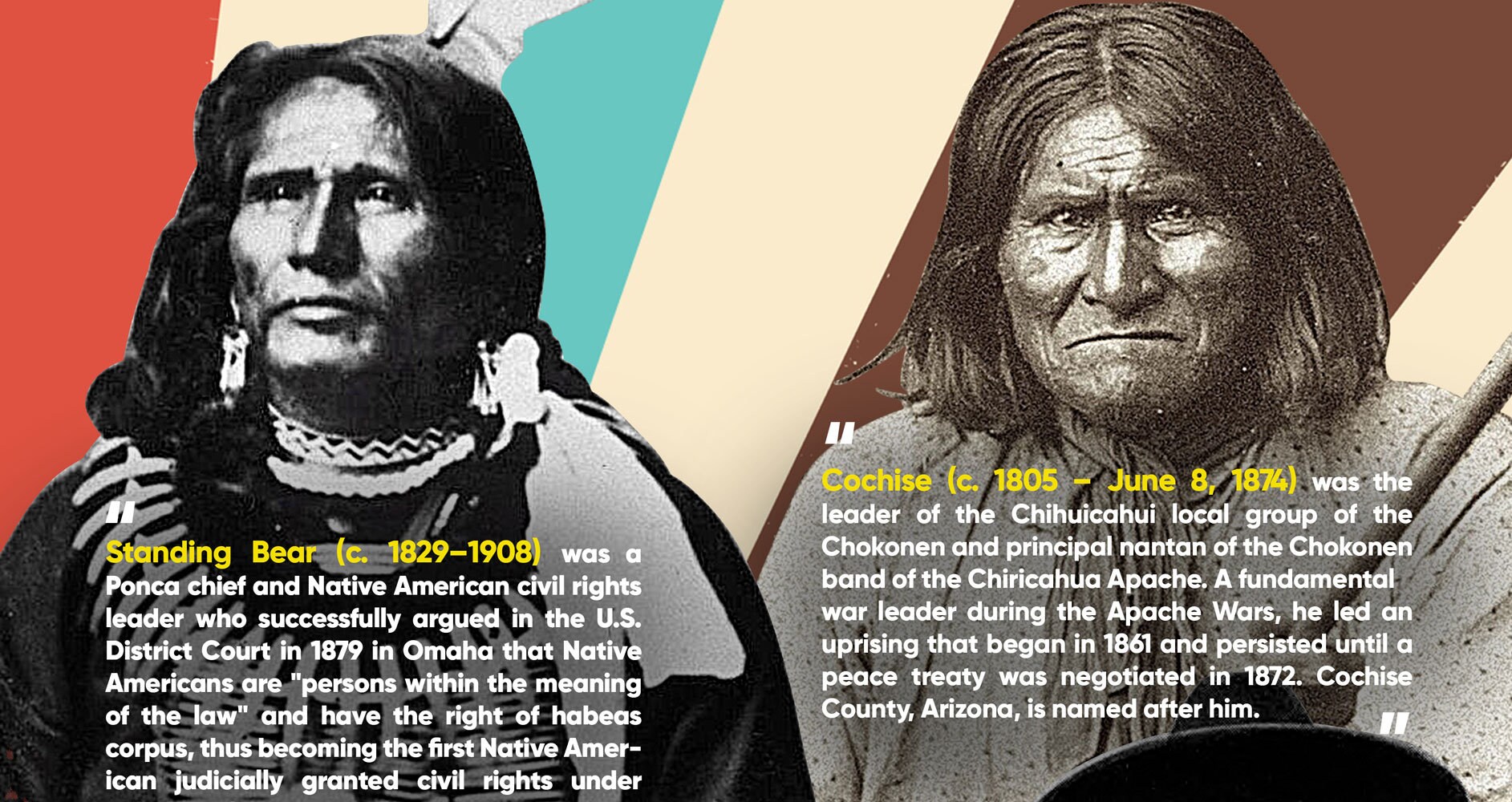 Famous Native American Indians Poster Wall Art Print, Unframed, 24"x18 ...