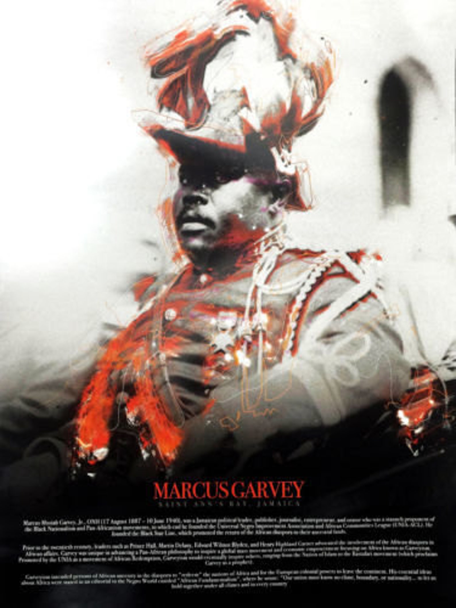 Marcus Garvey Poster With Biography Black History Wall Art - Etsy