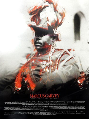 Marcus Garvey Poster With Biography Black History Wall Art - Etsy