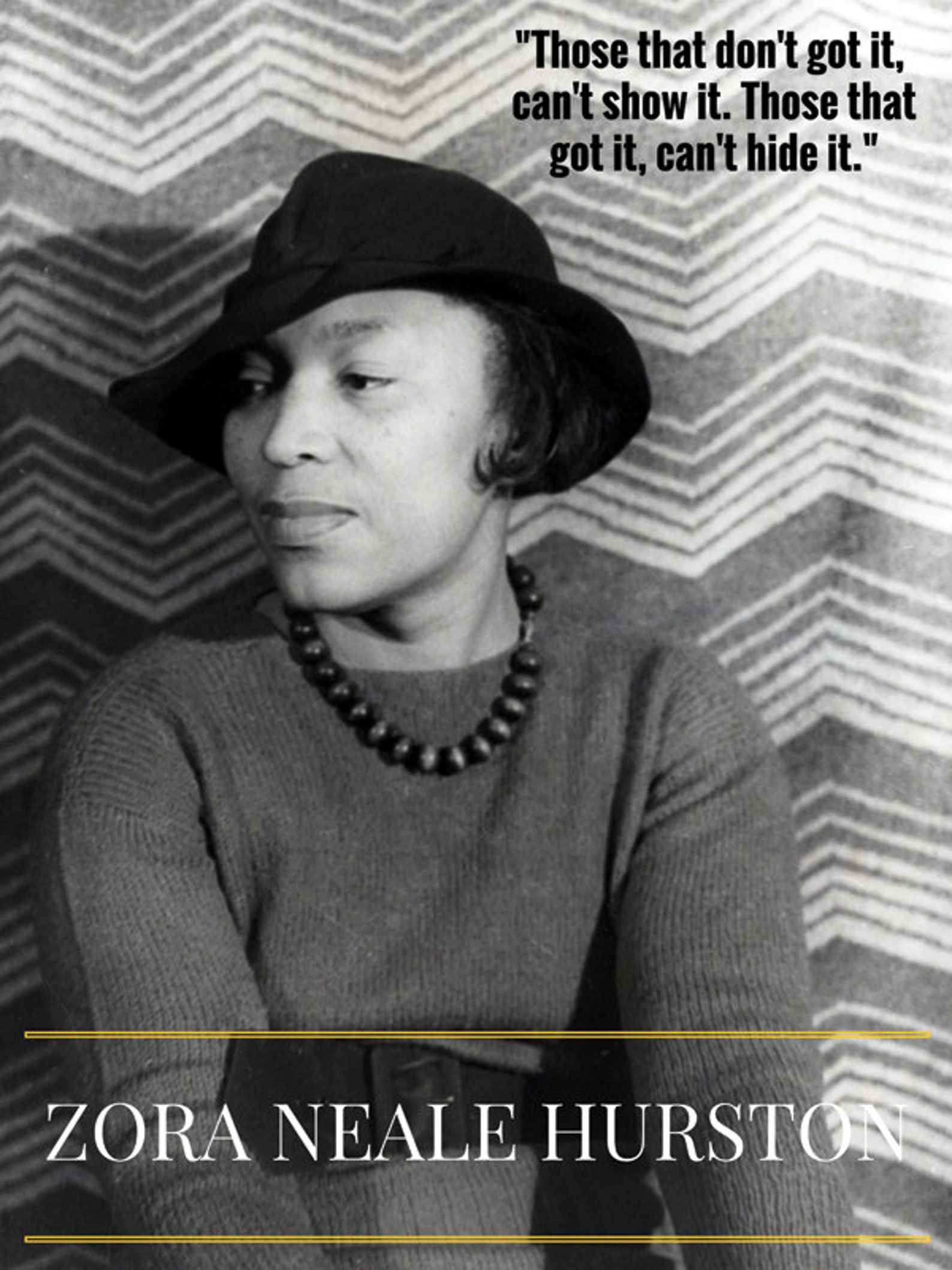 Zora Neale Hurston Poster With Quote African American Women Etsy