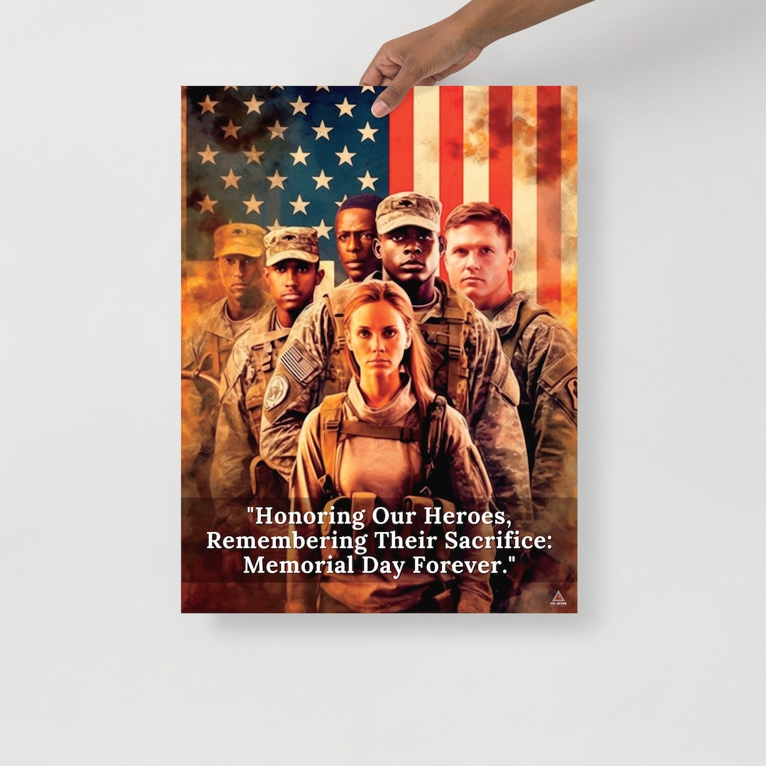 Memorial Day Poster Honoring Our Heroes Quote Wall Art Print - Etsy