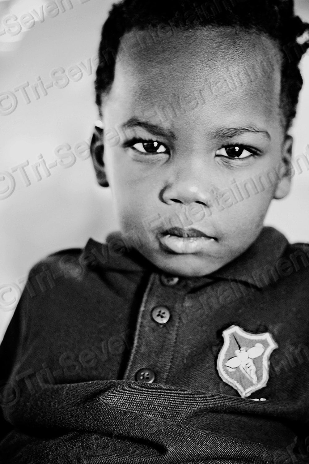 African-american Black Boy Photo Contemporary Black and White Original ...