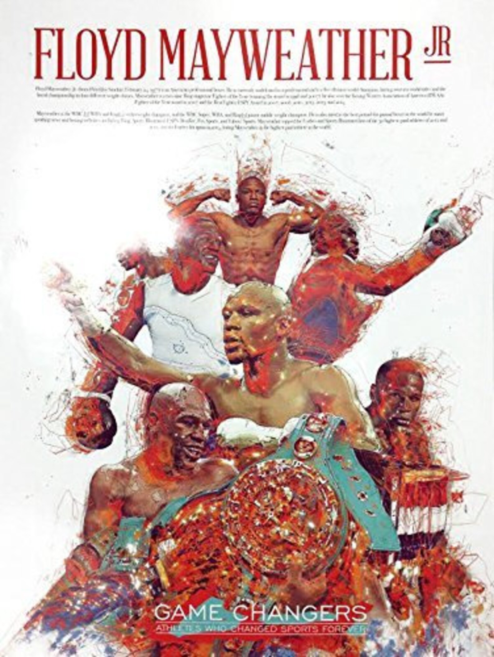 Floyd Mayweather Jr Poster Wall Art Print With Bio African American ...
