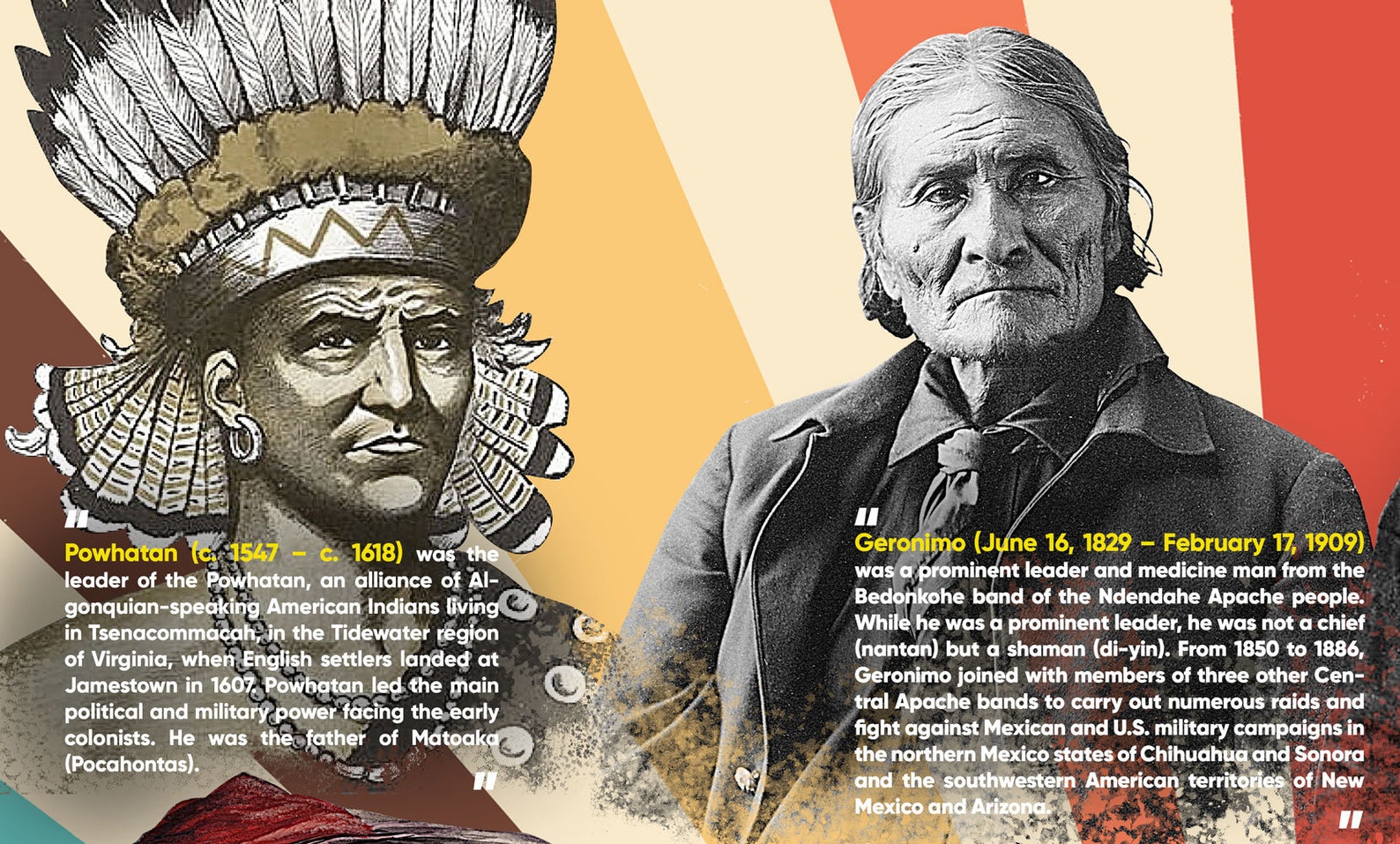 Famous Native American Indians Poster Wall Art Print, Unframed, 24"x18 ...