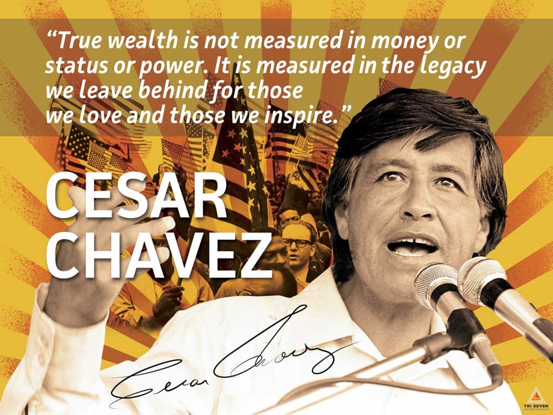 Cesar Chavez Poster Quote Labor Activist Education Art Print (24x18) - Etsy