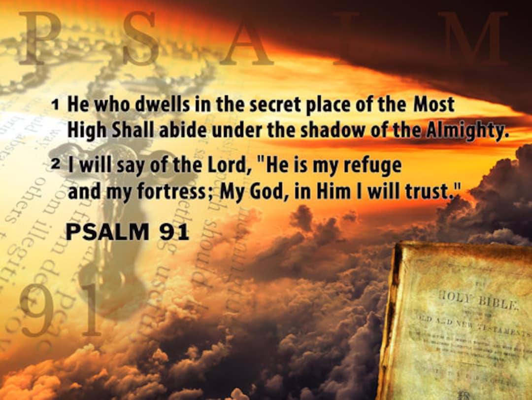 Psalm 91 Poster Bible Scripture Quote Inspirational Art Print 18x24 - Etsy