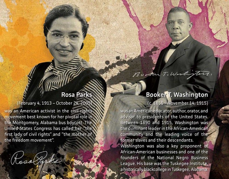 Famous Black History People Poster Series 01 (24x18) - Etsy