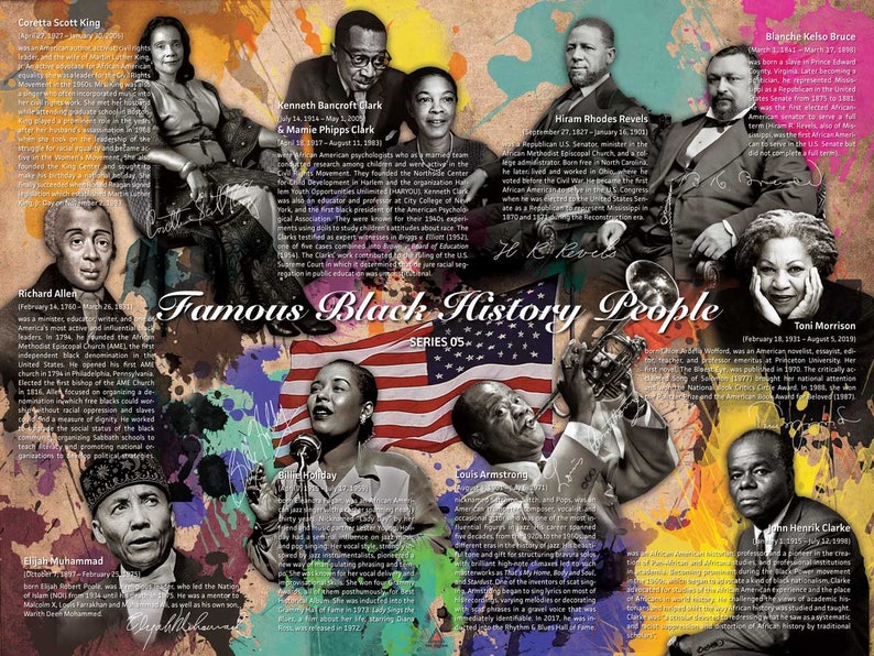 Famous Black History People Poster Series 05 (24x18) - Etsy UK