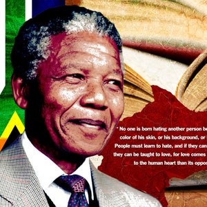 Nelson Mandela Poster Quote No One is Born Hating Another Person (18x24 ...