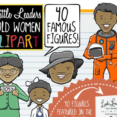 Little Leaders Bold Women in Black History Clip Art - Etsy