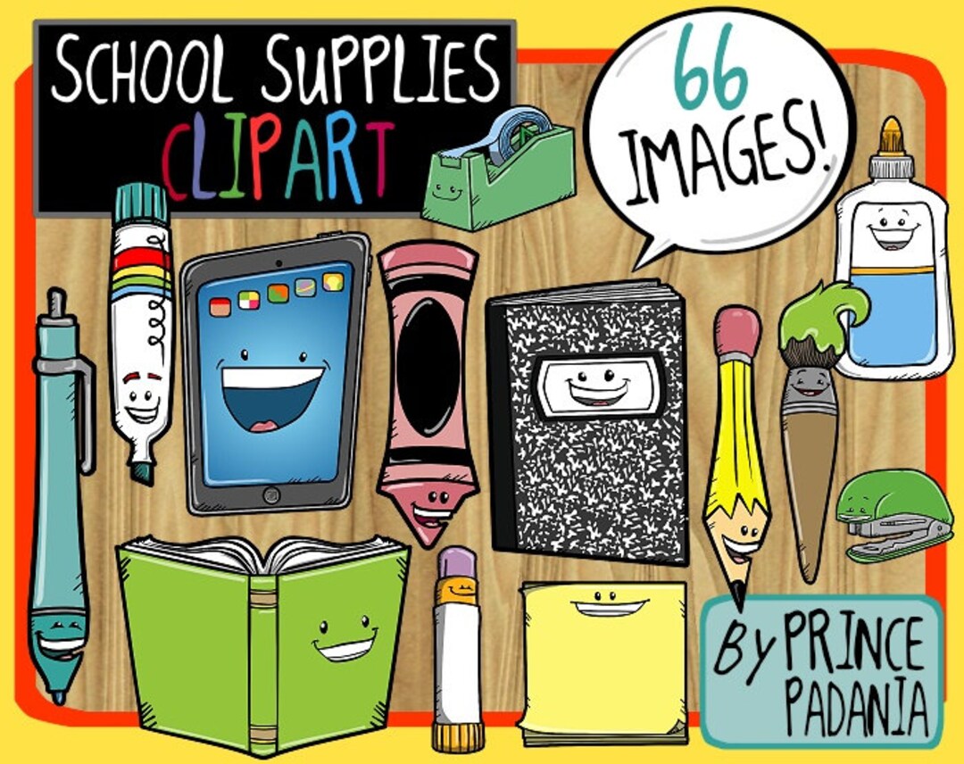 Back-to-school / School Supplies Clip Art - Etsy