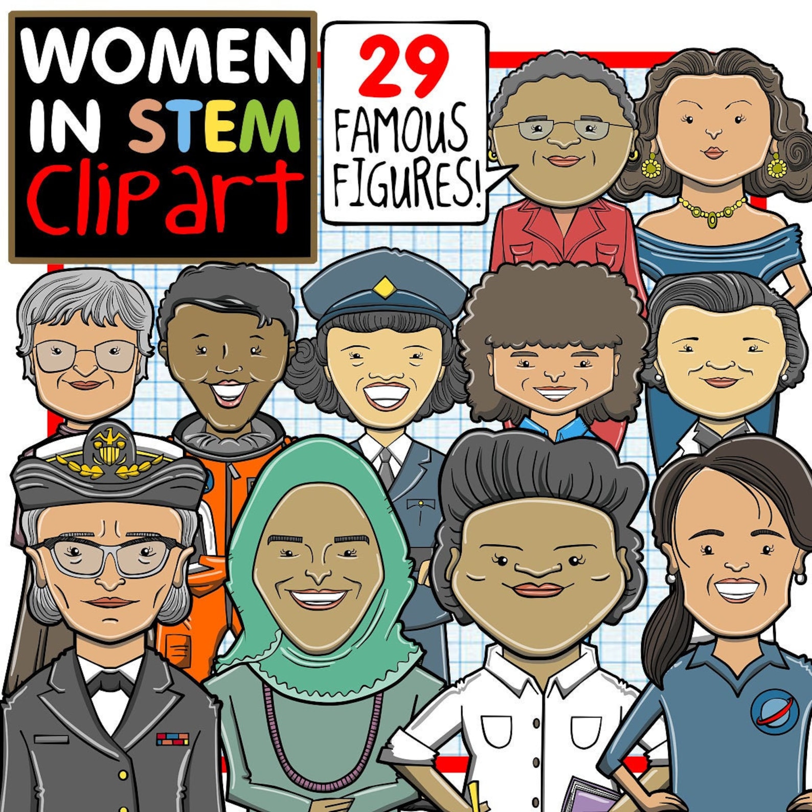 Women in STEM Clip Art - Etsy