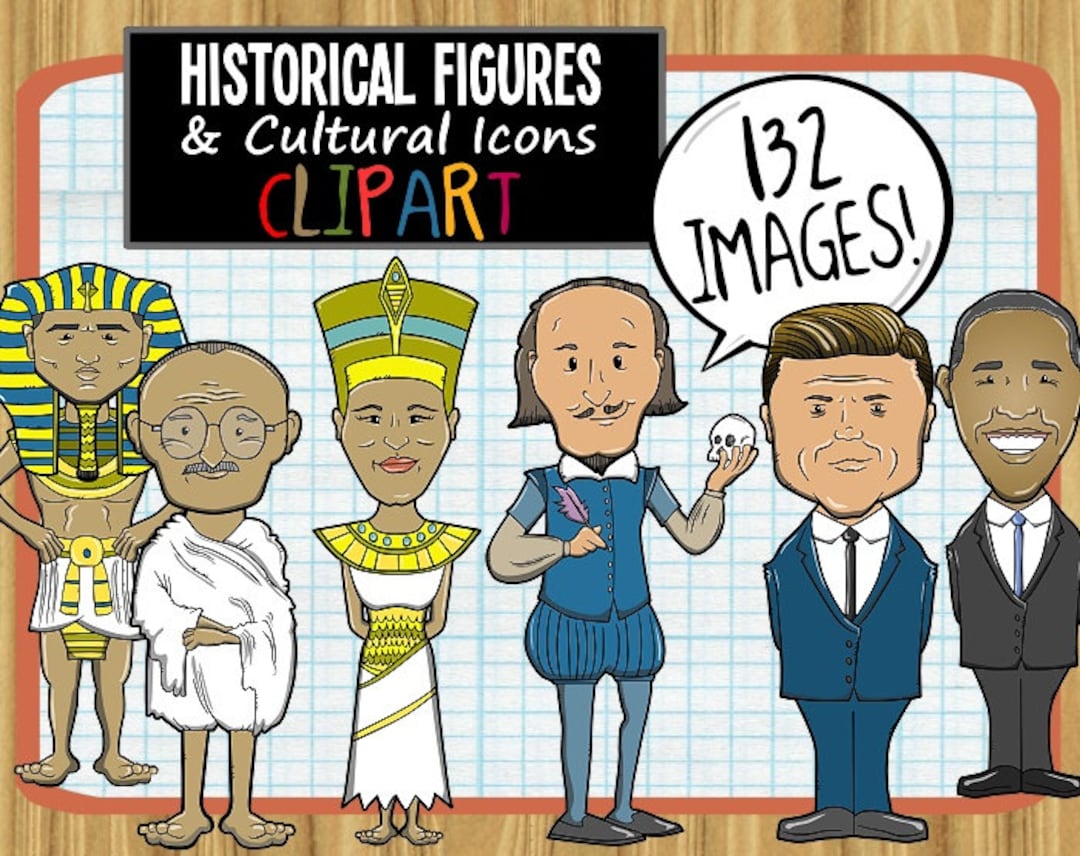Historical Figures and Cultural Icons Clipart - Etsy