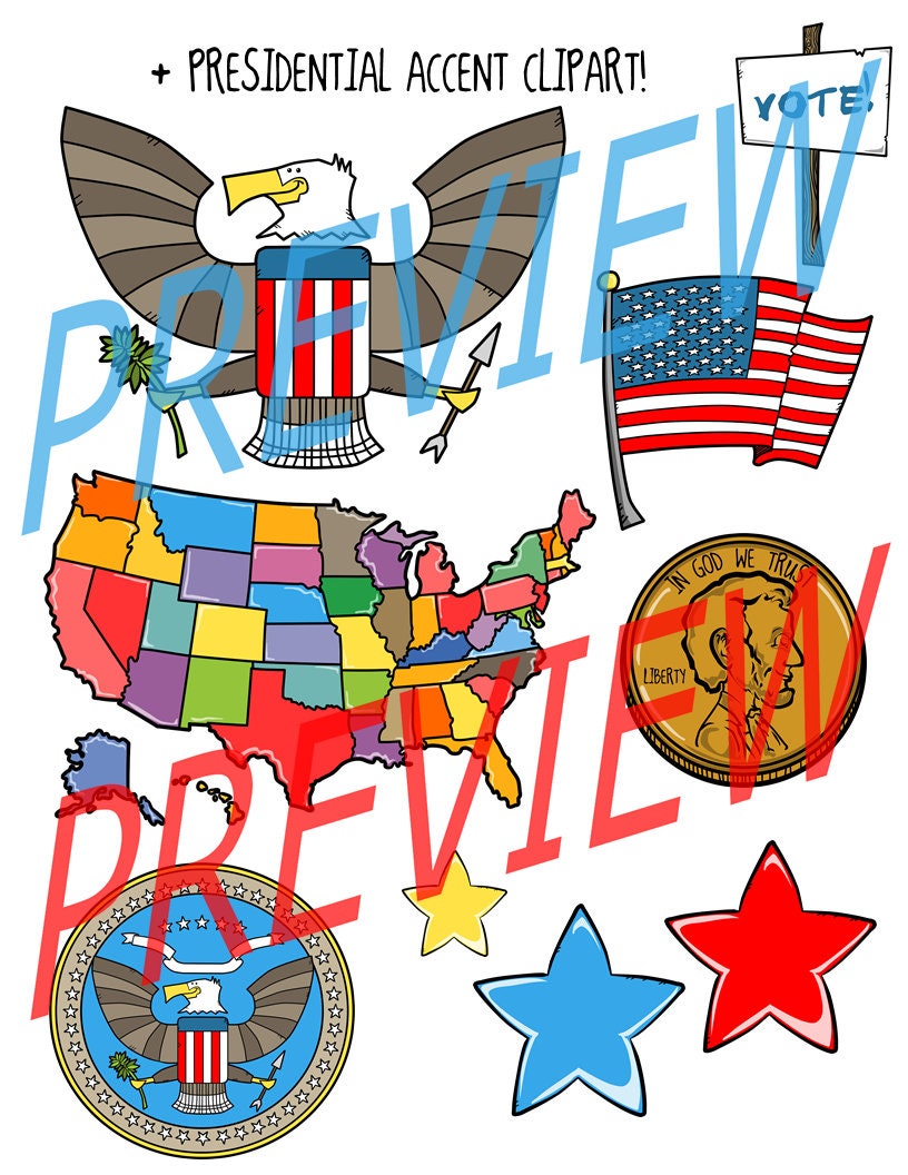 American Presidents Clipart | Etsy