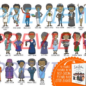 Little Leaders, Bold Women in Black History Clip Art - Etsy