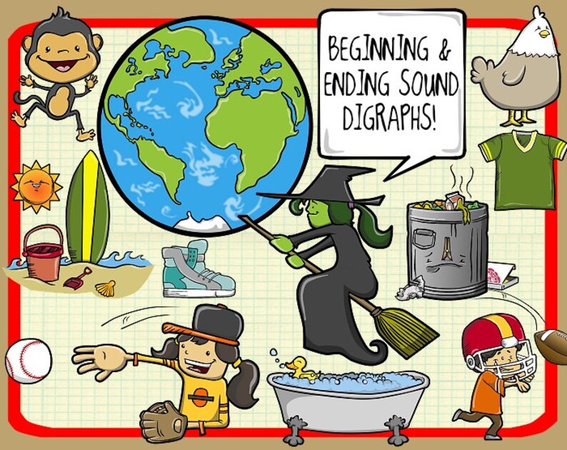Digraph Sounds / Phonics / Reading Clip Art - Etsy