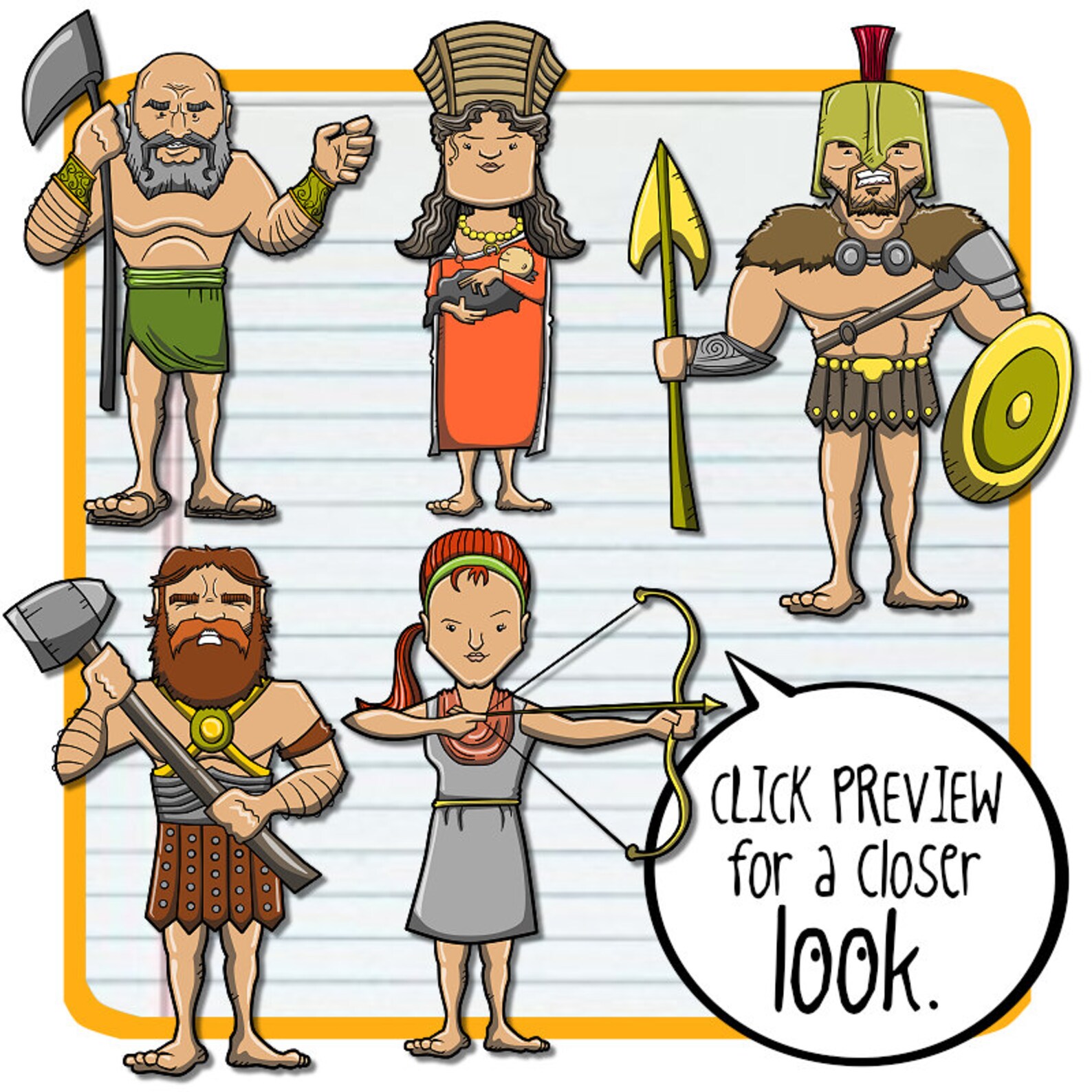 Greek Roman Mythology Clip Art - Etsy