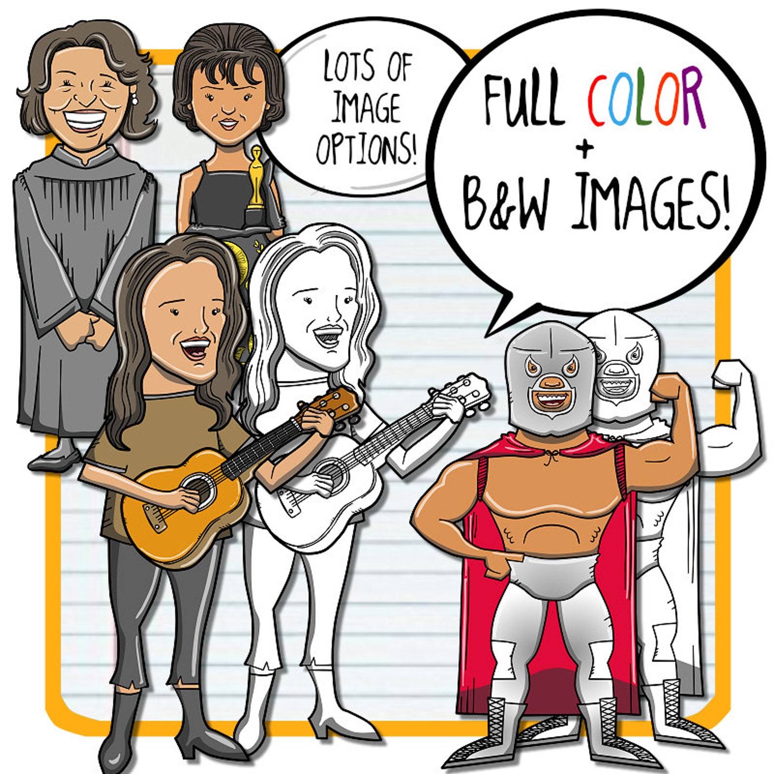 Hispanic Heritage + Latino Leaders Clip Art - Etsy