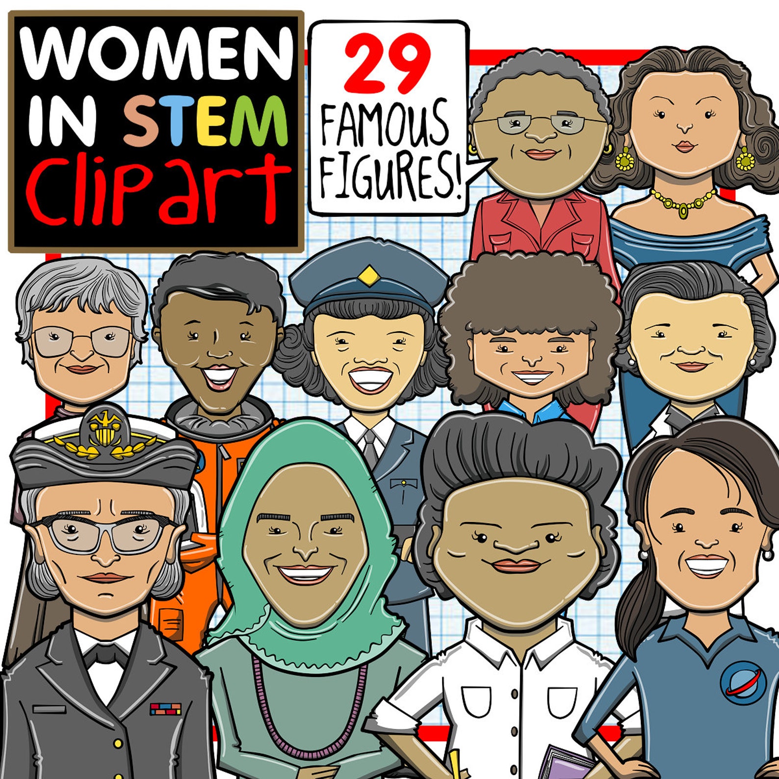 Women in STEM Clip Art - Etsy