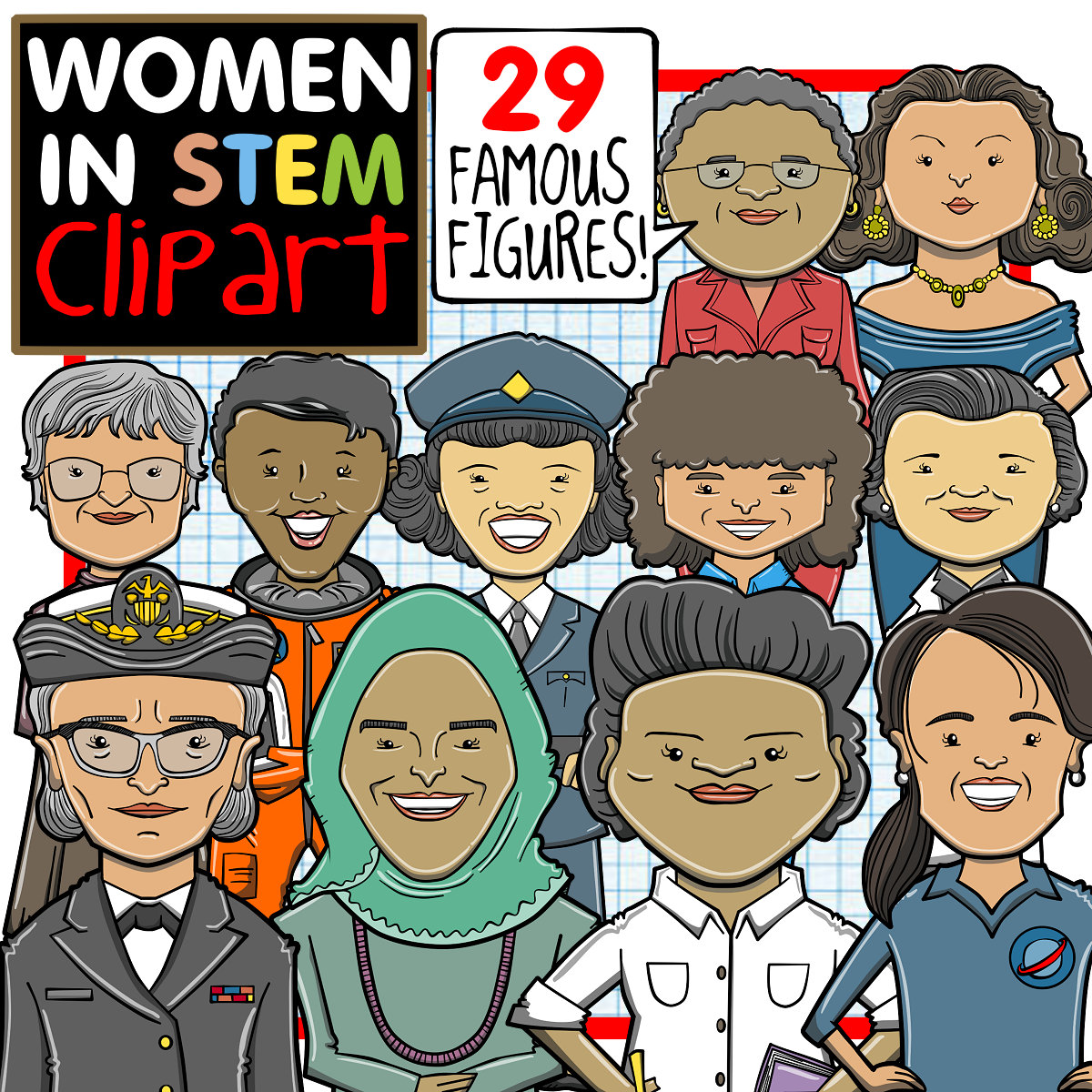 Women in STEM Clip Art - Etsy