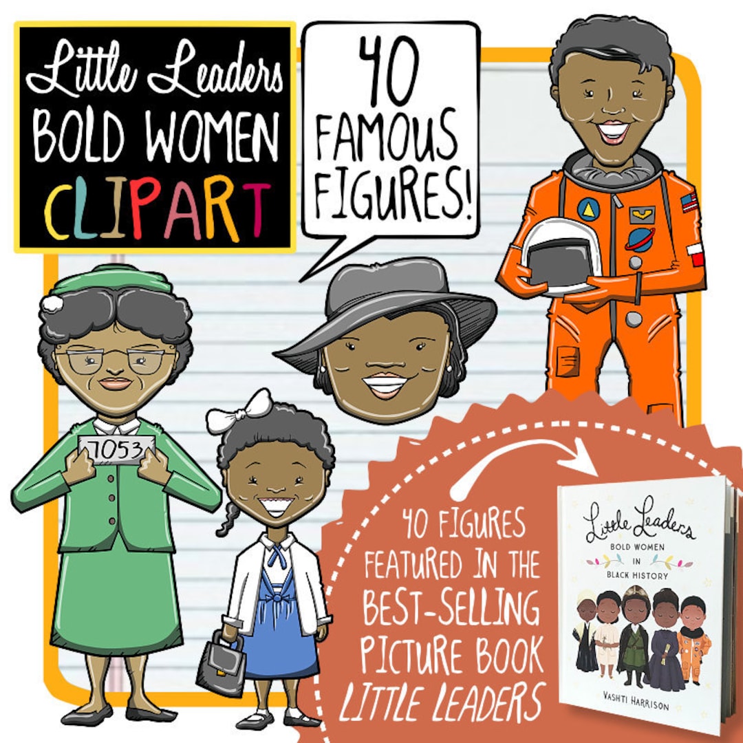 Little Leaders, Bold Women in Black History Clip Art - Etsy