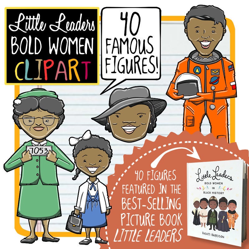 Little Leaders, Bold Women in Black History Clip Art - Etsy